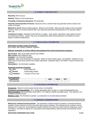 2015 dispenser solution sds | PDF