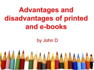 C Senior Presentation: e-books | PPT