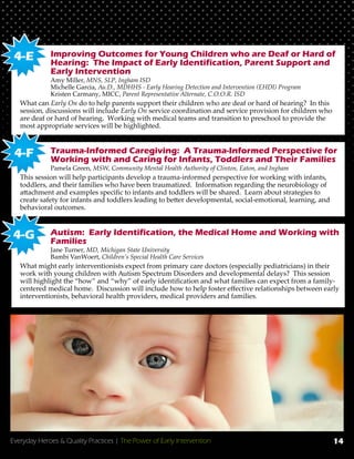 2015 Early On Conference Brochure | PDF