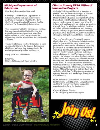 2015 Early On Conference Brochure | PDF