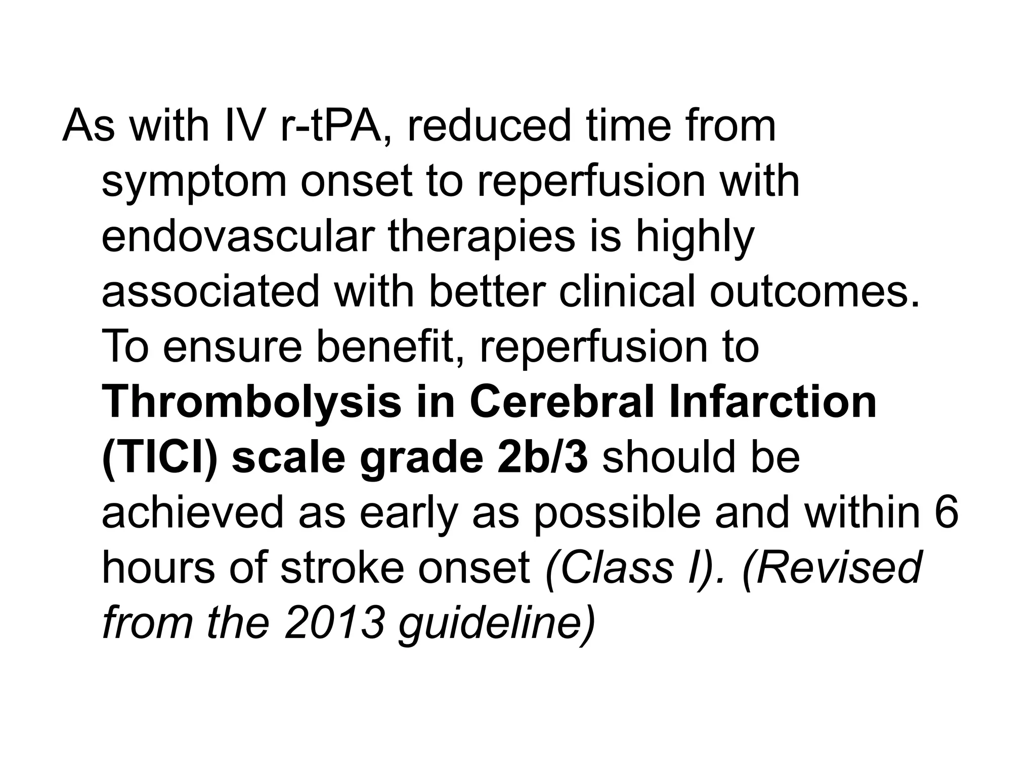 2015 AHA/ASA Focused Update Guidelines for Acute Ischemic Stroke ...