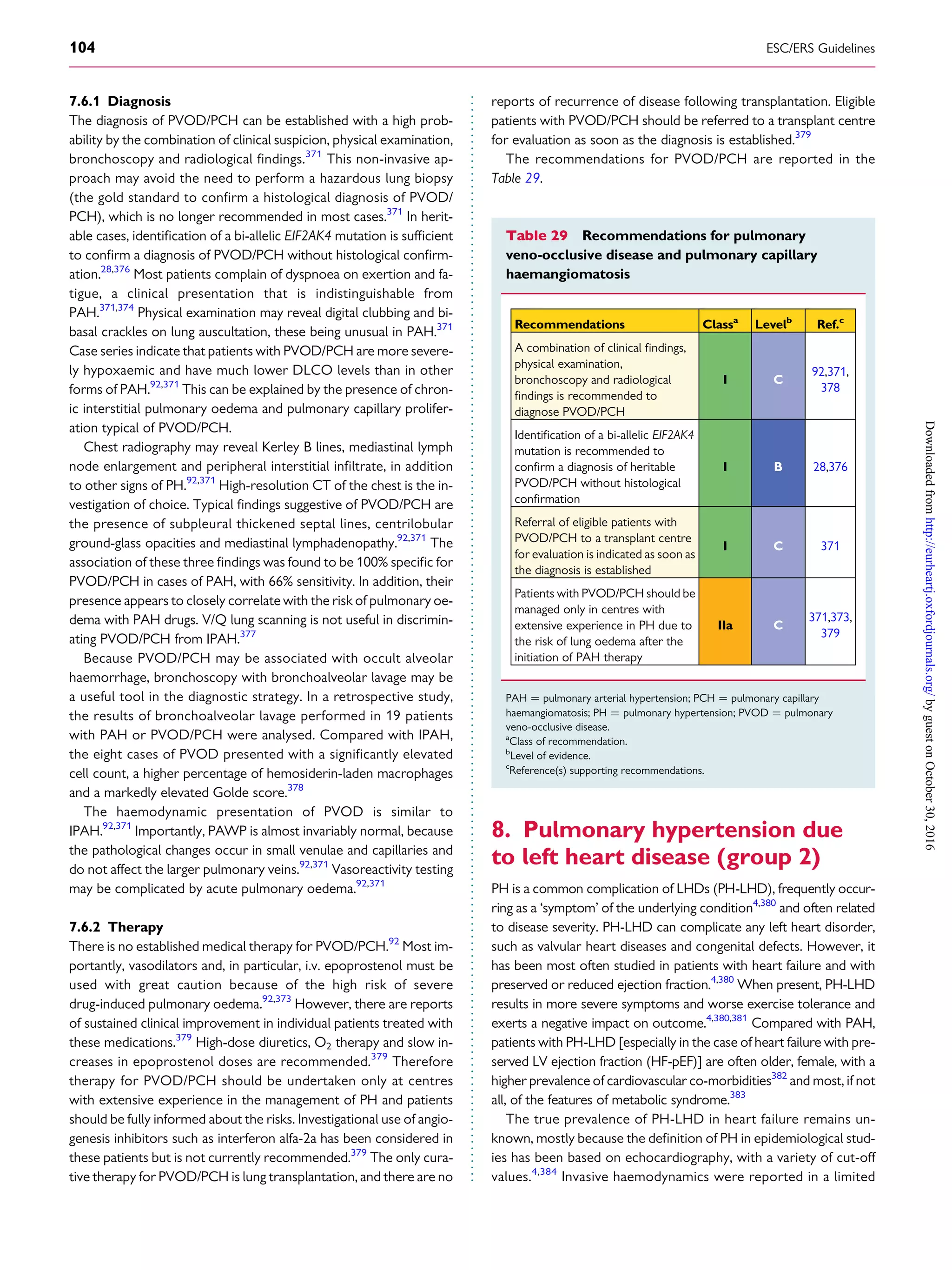 2015 esc ers guidelines for the diagnosis hp | PDF | Heart and ...