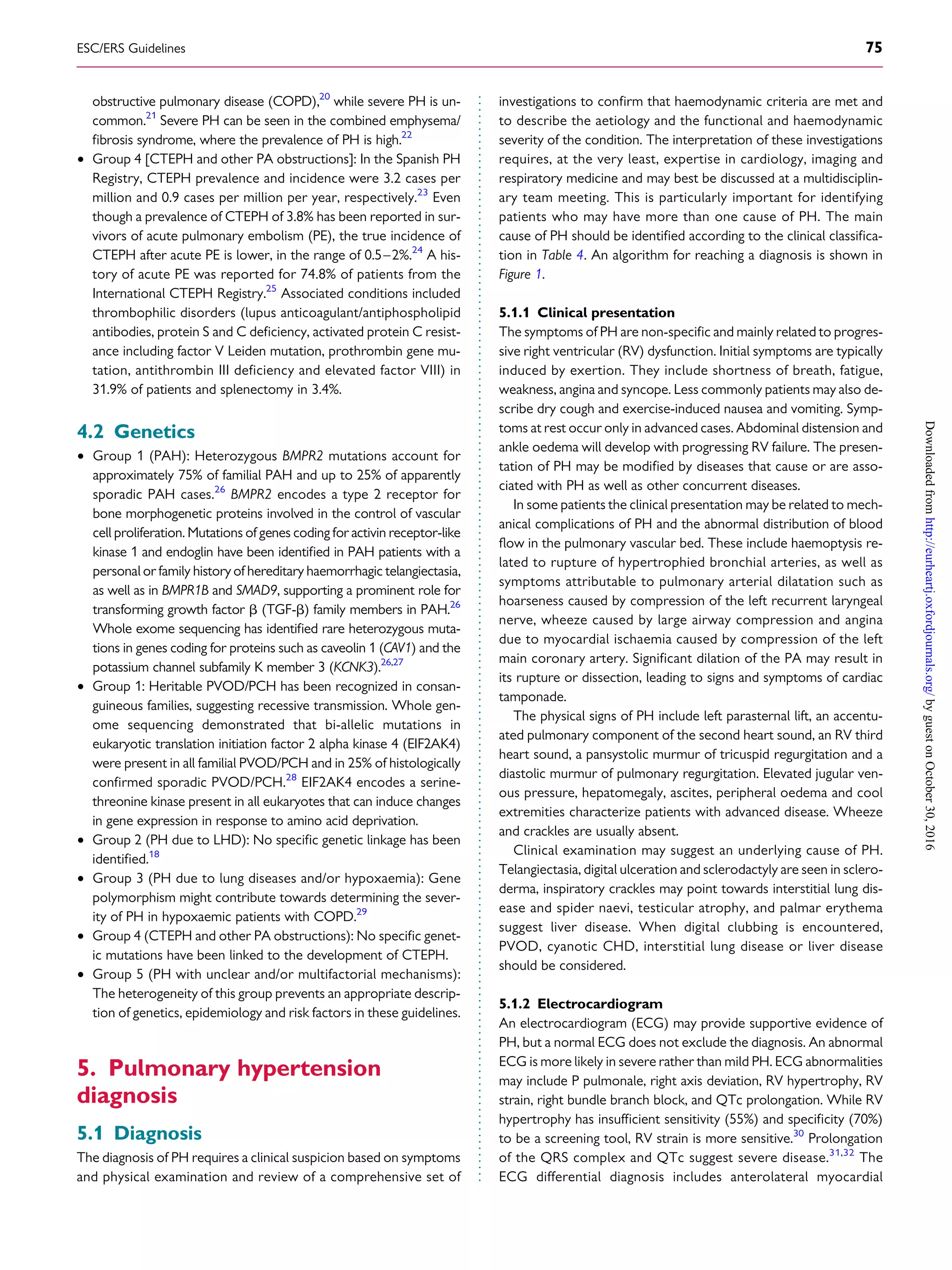 2015 esc ers guidelines for the diagnosis hp | PDF