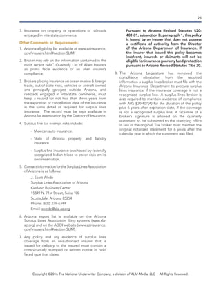 Excess and Surplus Lines Law: A 3-State Sample of a Complete State-by ...