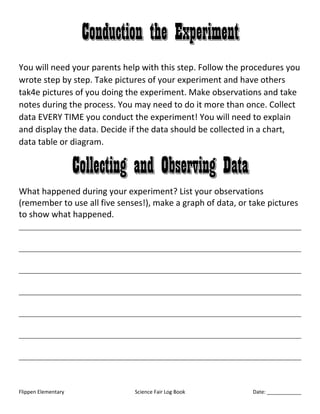 Log Book for Science Fair | PDF