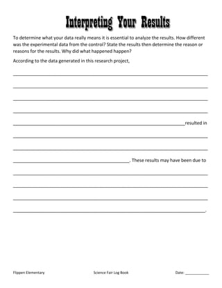 Log Book for Science Fair | PDF