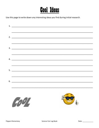 Log Book for Science Fair | PDF