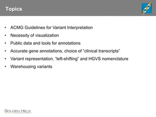 2015 functional genomics variant annotation and interpretation- tools and public data | PPTX