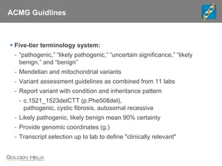2015 functional genomics variant annotation and interpretation- tools and public data | PPTX