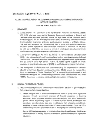 Guidelines on the Implementation of Government Assistance to Students ...