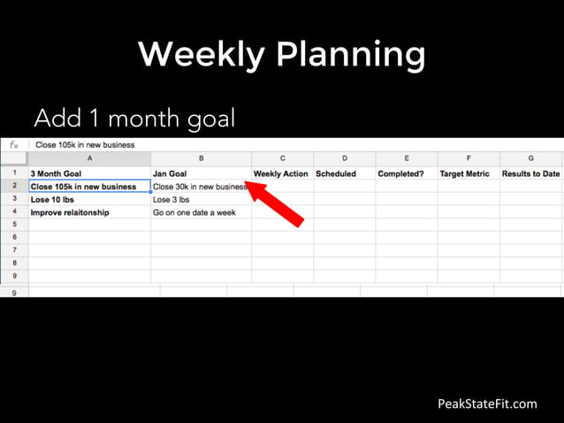 12 Week Goal Planning System for 2015