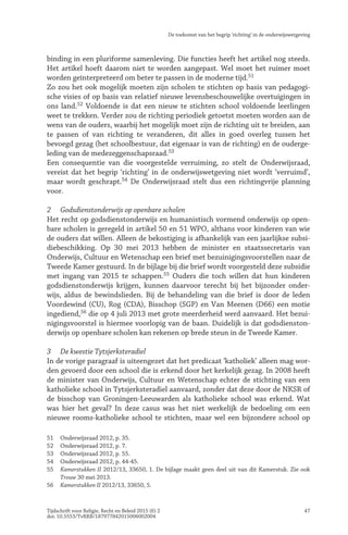 De toekomst van het begrip 'richting' in de onderwijswetgeving | PDF