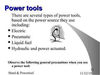 Hand and Powertool Safety Course | PPT