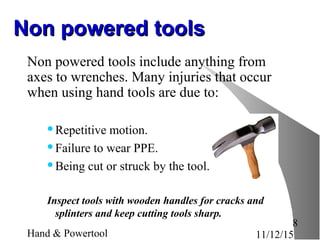 Hand and Powertool Safety Course | PPT