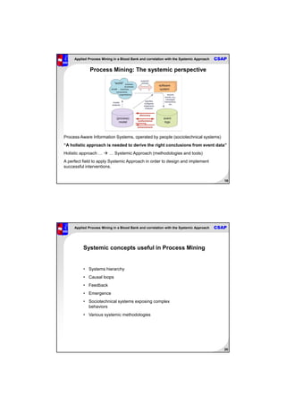 Process Mining applications and a correlation with the Systemic Approach (applied Process Mining ...