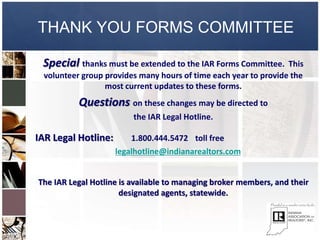 2015 IAR Residential Forms Changes | PPT