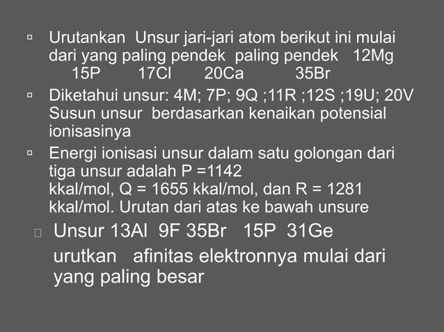 KEPERIODIKAN SIFAT UNSUR | PPTX