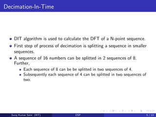 Decimation in Time | PDF