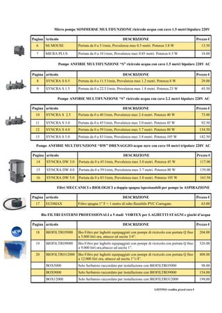 listino prezzi vendita euro € | PDF