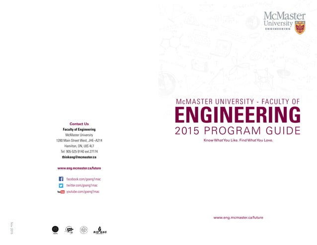 McMaster University - Faculty of Engineering - Guide | PDF