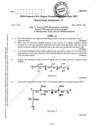 5th Semester (June; July-2015) Civil Engineering Question Paper | PDF