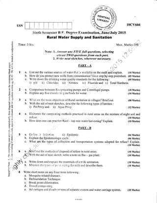 6th Semester (June; July-2015) Civil Engineering Question Paper | PDF