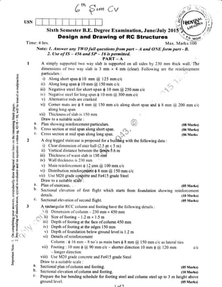 6th Semester (June; July-2015) Civil Engineering Question Paper | PDF