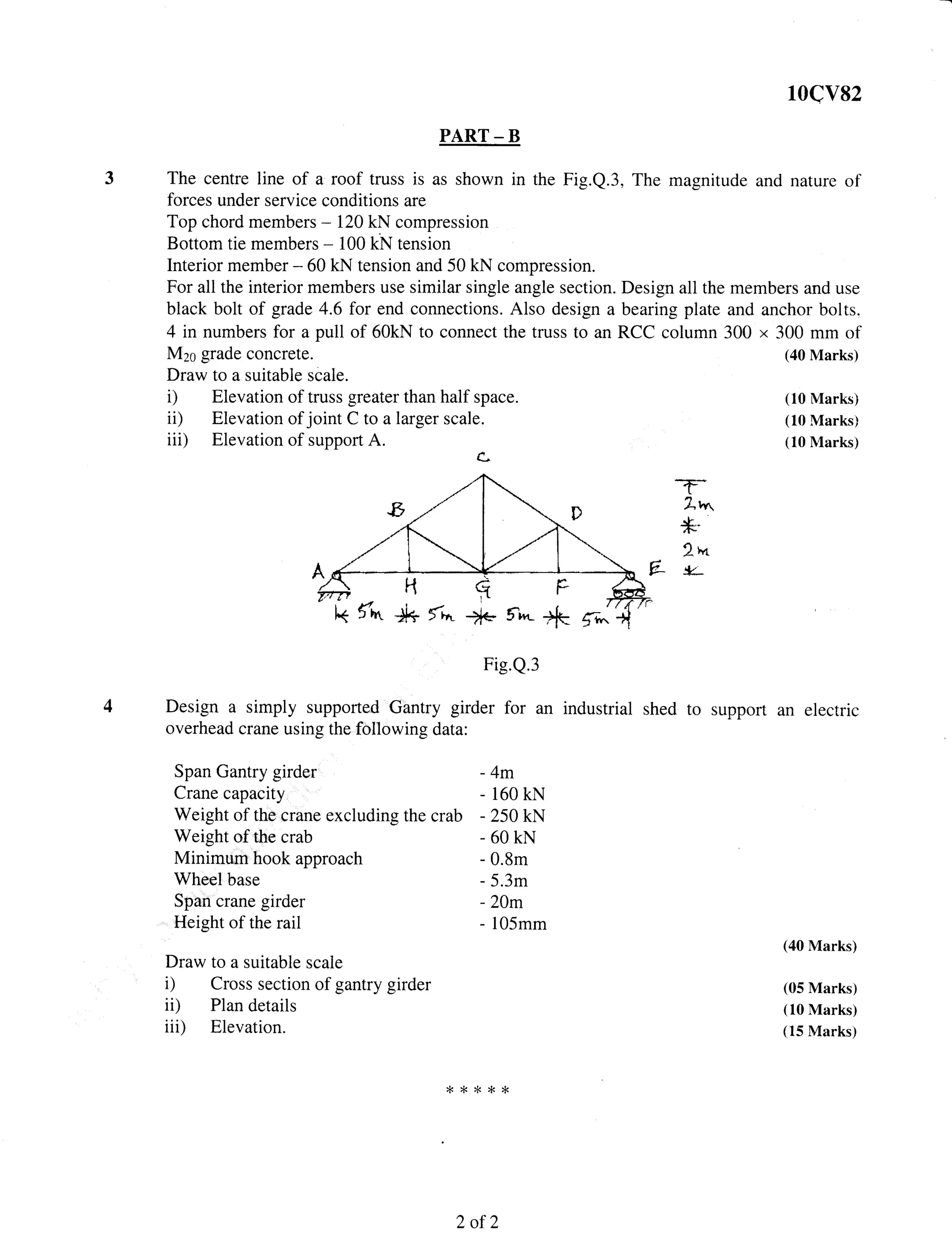 8th Semester (June; July-2015) Civil Engineering Question Paper | PDF