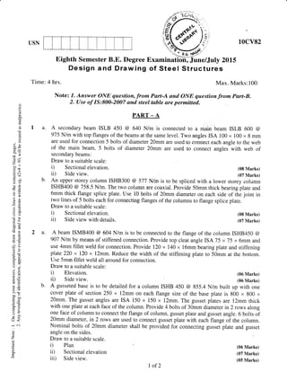 8th Semester (June; July-2015) Civil Engineering Question Paper | PDF