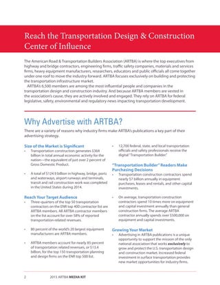 2015 ARTBA Media Kit | PDF
