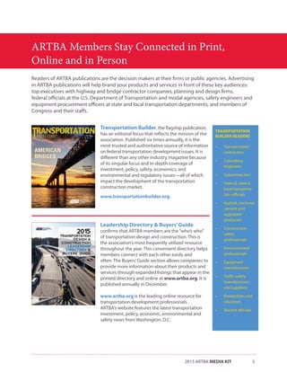 2015 ARTBA Media Kit | PDF
