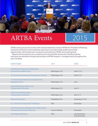 2015 ARTBA Media Kit | PDF