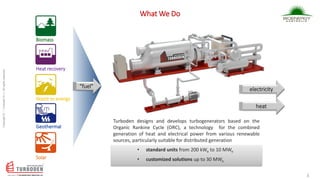 ORC - Organic Rankine Cycle technology for biomass and EfW cogeneration and trigeneration | PPT