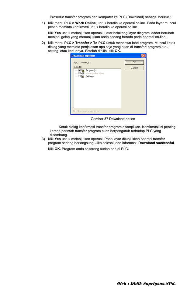 MODUL PLC (Programmable Logic Control) DIDIK | DOC