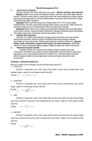 MODUL PLC (Programmable Logic Control) DIDIK | DOC