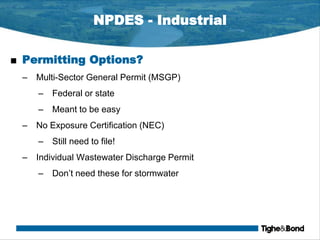 2015 Multi-Sector General Permit for Stormwater Discharge | PPT