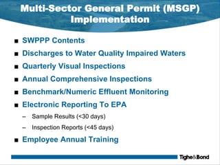 2015 Multi-Sector General Permit for Stormwater Discharge | PPT