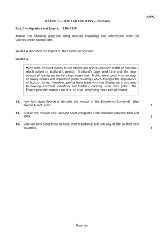 2015 national 5 history exam | PDF