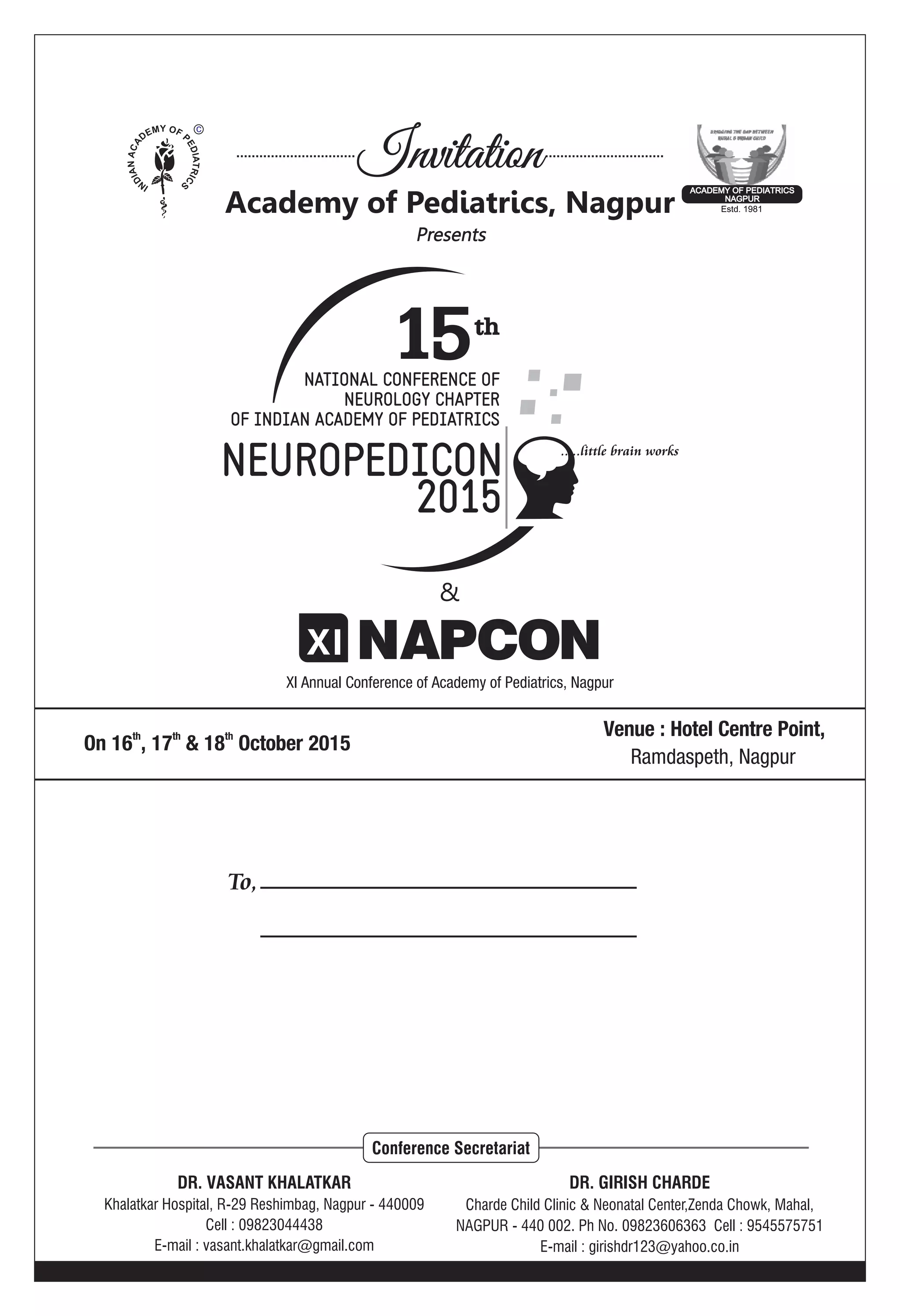 Neuropedicon 2015 & XI Napcon | PPT