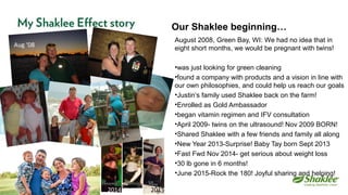 2015 Shaklee Effect Presentation Jenny | PPT | Food & Drink