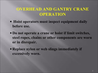 Overhead Crane Safety Course | PPT