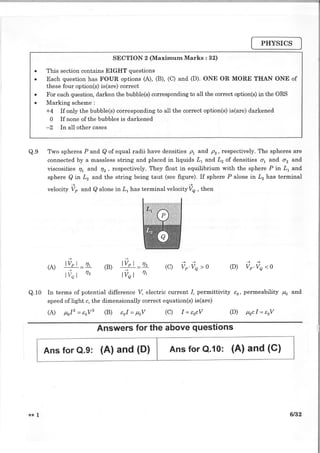 IIT-JEE Advanced 2015 Question Paper 2 | PDF
