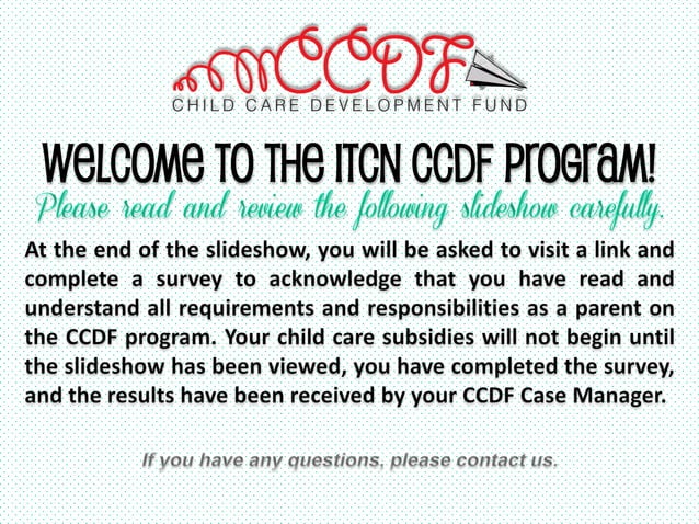 2015 CCDF Parent Orientation | PPT