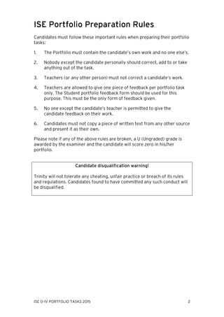 2015 portfolio tasks (ise 0 iv) | PDF