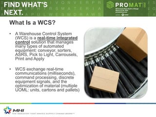 2015 promat wms vs. wcs | PPTX | Logistics | Business