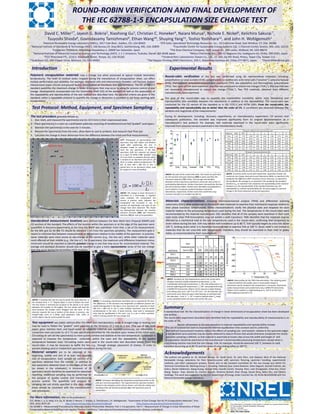 R OUND-ROBIN VERIFICATION AND FINAL DEVELOPMENT OF THE IEC 62788-1-5 ...