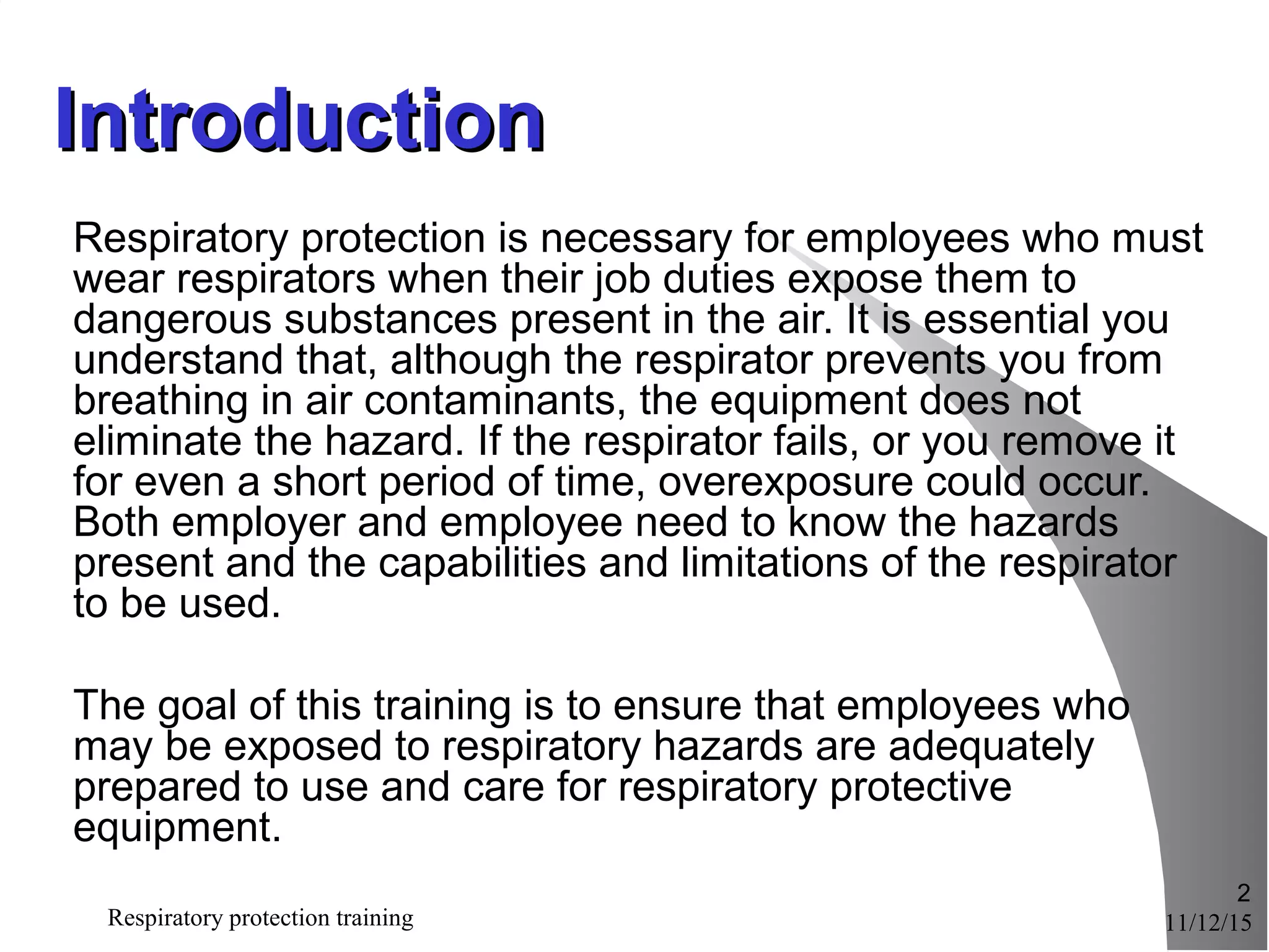 Respiratory Protection Training Course | PPT