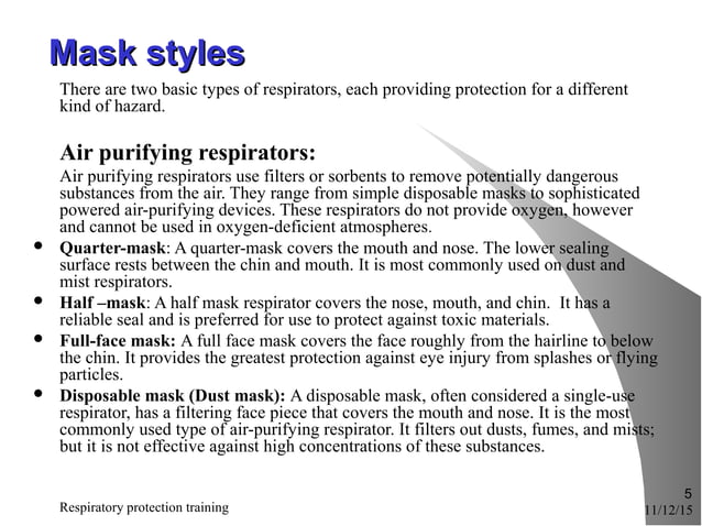 Respiratory Protection Training Course | PPT