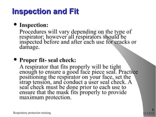 Respiratory Protection Training Course | PPT