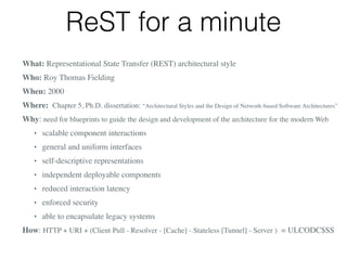 Rest - Representational State Transfer (EMC BRDC Internal Tech talk) | PDF